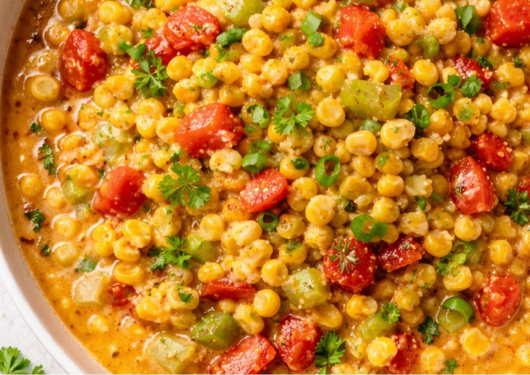 Cajun Vegetarian Corn Maque Choux Recipe – The Mardi Gras School of Cooking